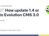 How Update 1 4 Or 2 0 To Evolution Cms 3 0 Issue 1827 Evolution