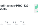 Github Procodingclass Pro 129 Datasets
