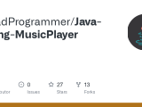 Github Curadprogrammer Java Swing Musicplayer