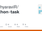 Github Vidhyaravir Python Task
