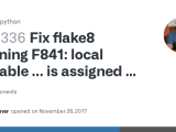 Fix Flake8 Warning F841 Local Variable Is Assigned To But Never