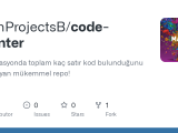 Github Mainprojectsb Code Counter Organizasyonda Toplam Ka莽 Sat谋r