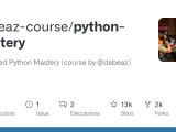 Github Dabeaz Course Python Mastery Advanced Python Mastery Course