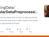 Github Singingdata Tabulardatapreprocessing Preprocessing Steps And