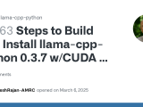 Steps To Build And Install Llama Cpp Python 0 3 7 W Cuda On Windows 11
