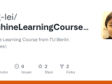 Github Fang Lei Machinelearningcourse Python Machine Learning Course
