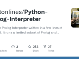 Github Photonlines Python Prolog Interpreter A Simple Prolog