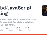 Github Ibnbd Javascript Rating Easy To Use And Customise Pure