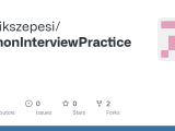Github Patrikszepesi Pythoninterviewpractice
