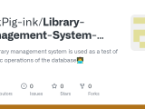 Github Pinkpig Ink Library Management System Java ёясйёясйa Library