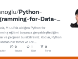 Github Muhnoglu Python Programming For Data Science Bu Depoda Miuul