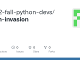 Github 2022 Fall Python Devs Alien Invasion