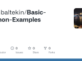 Github Erenbaltekin Basic Python Examples