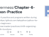 Github Cleverrness Chapter 6 Python Practice Chapter 6 Practice And