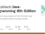 Github Mattsblack Java Programming 8th Edition Solutions To Java