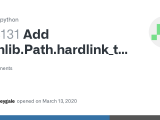 Add Pathlib Path Hardlink To Issue 84131 Python Cpython Github