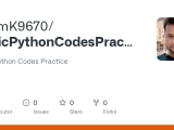 Github Vyomk9670 Basicpythoncodespractice Basic Python Codes Practice