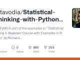 Github Aloctavodia Statistical Rethinking With Python And Pymc3