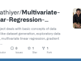 Github Sainathiyer Multivariate Linear Regression Algorithm Using
