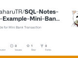 Github Sadaharutr Sql Notes And Example Mini Bank Transaction System