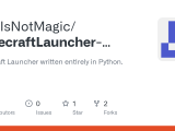 Github Javaisnotmagic Minecraftlauncher Python Minecraft Launcher