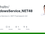Github Gtechsltn Windowsservice Net48 Windows Service In Net