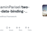 Github Benjaminparisel Two Way Data Binding Without Framework