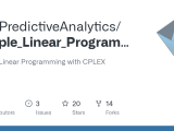 Github Ibmpredictiveanalytics Simple Linear Programming With Cplex