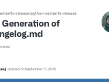 Generation Of Changelog Md Issue 27 Python Semantic Release Python