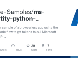 Github Azure Samples Ms Identity Python Devicecodeflow A Python