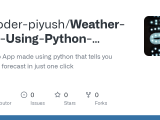 Github Gitcoder Piyush Weather App Using Python Tkinter Desktop App