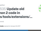 Update Old Python 2 Code In Docs Tools Extensions Patchlevel Py Issue