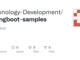 Github Technology Development Springboot Samples Spring Boot