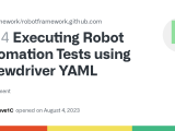 Executing Robot Automation Tests Using Screwdriver Yaml Issue 304