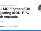 Mcp Python Sdk Is Rejecting Json Rpc Batch Requests Issue 934