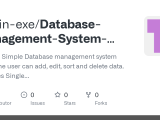 Github Aswin Exe Database Management System Using C Programming This