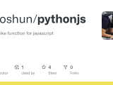 Github Satoshun Pythonjs Python Like Function For Javascript
