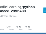 Github Linkedinlearning Python Advanced 2996438 Advanced Python German