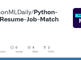 Github Pythonmldaily Python Cv Resume Job Match