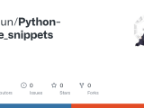 Github Liluqun Python Code Snippets
