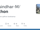 Github Susindhar M Python Code From Python Bootcamp