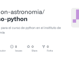 Github Python Astronomia Curso Python Material Para El Curso De