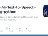 Github Iyad Ali Text To Speech Using Python Text To Speech Convert