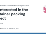 Interested In The Container Packing Project Issue 5 Nivedha Ramesh