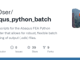 Github Nm0ser Abaqus Python Batch Python Scripts For The Abaqus Fea