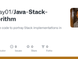 Github Drray01 Java Stack Algorithm A Simple Code To Portray Stack