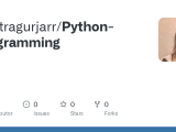 Github Pavitragurjarr Python Programming