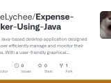 Github Codelychee Expense Tracker Using Java This Is A Java Based