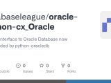 Github Databaseleague Oracle Python Cx Oracle Python Interface To