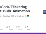 Github Nitincodr Flickering Light Bulb Animation Using Html Css